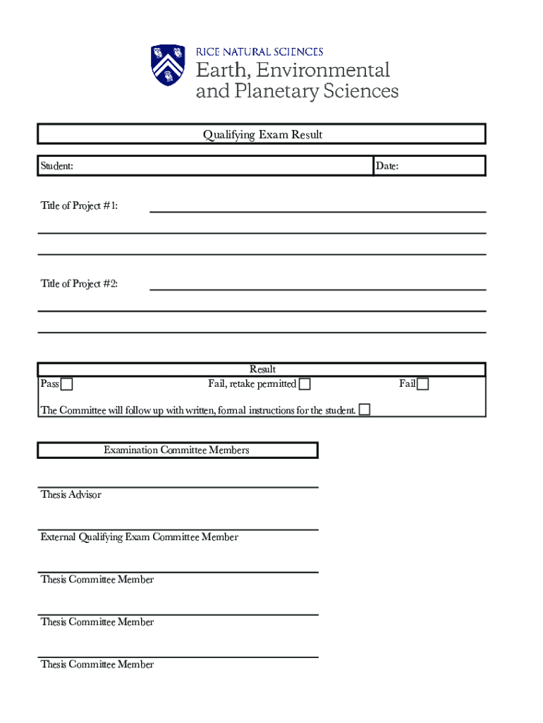 Fillable Online QE Result Form.xlsx Fax Email Print - pdfFiller