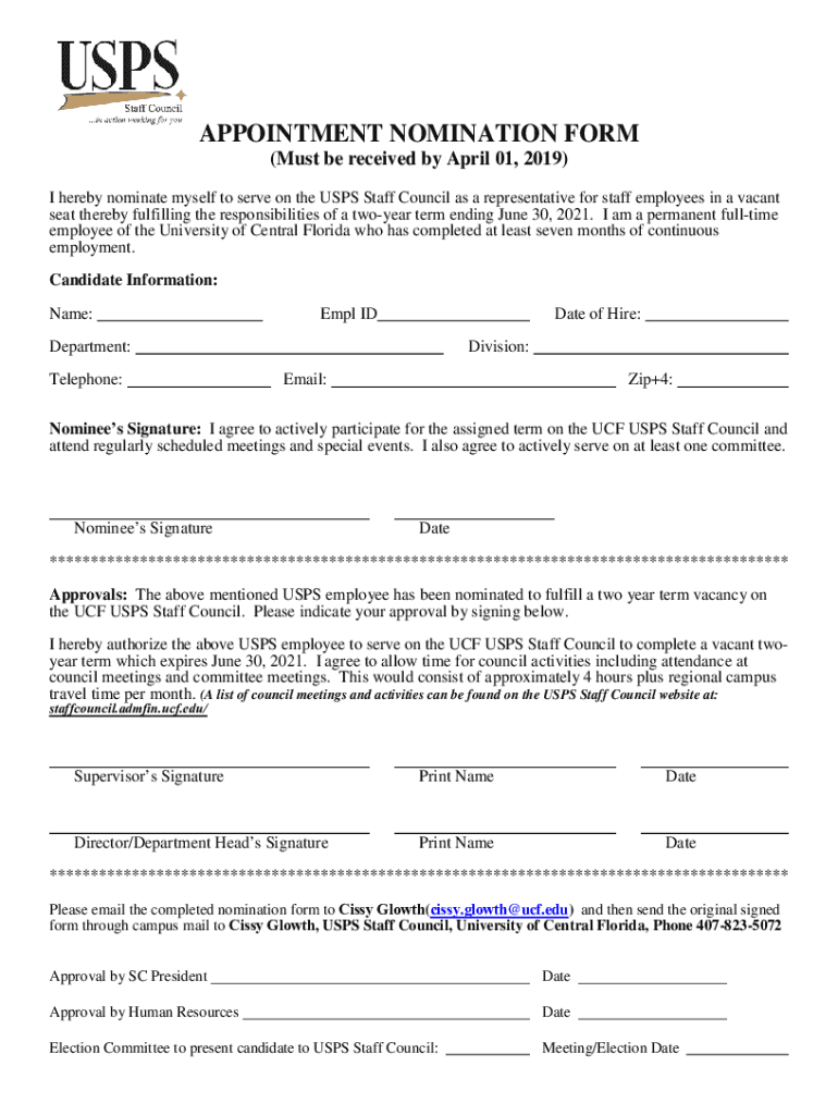 Nomination Letter Format Sample - Fill Online, Printable, Fillable ...