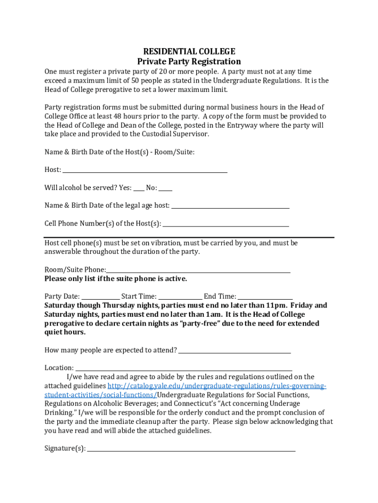 Fillable Online Party Registration Form (002) Fax Email Print - pdfFiller