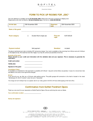 Fillable Online FORM TO PICK UP ROOMS FOR EBC Fax Email Print - pdfFiller