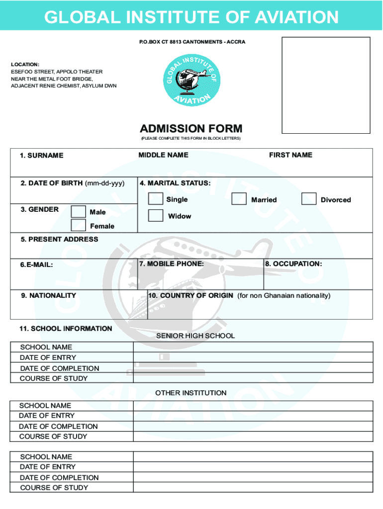 Fillable Online GLOBAL AVIATION(FORMS) Fax Email Print - pdfFiller