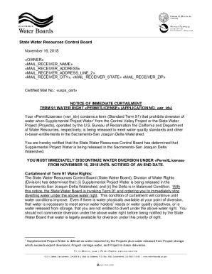 Fillable Online Term 91 Notice of Immediate Curtailment Fax Email Print ...