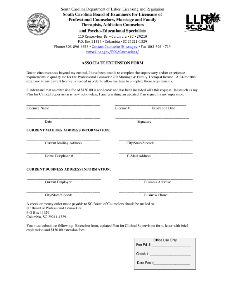 Fillable Online llr sc You are here - South Carolina Fax Email Print ...