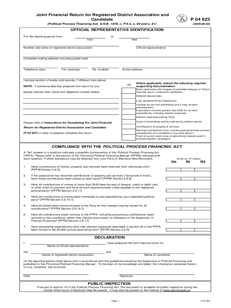 Fillable Online www2 gnb Instructions for Completing the Joint ...