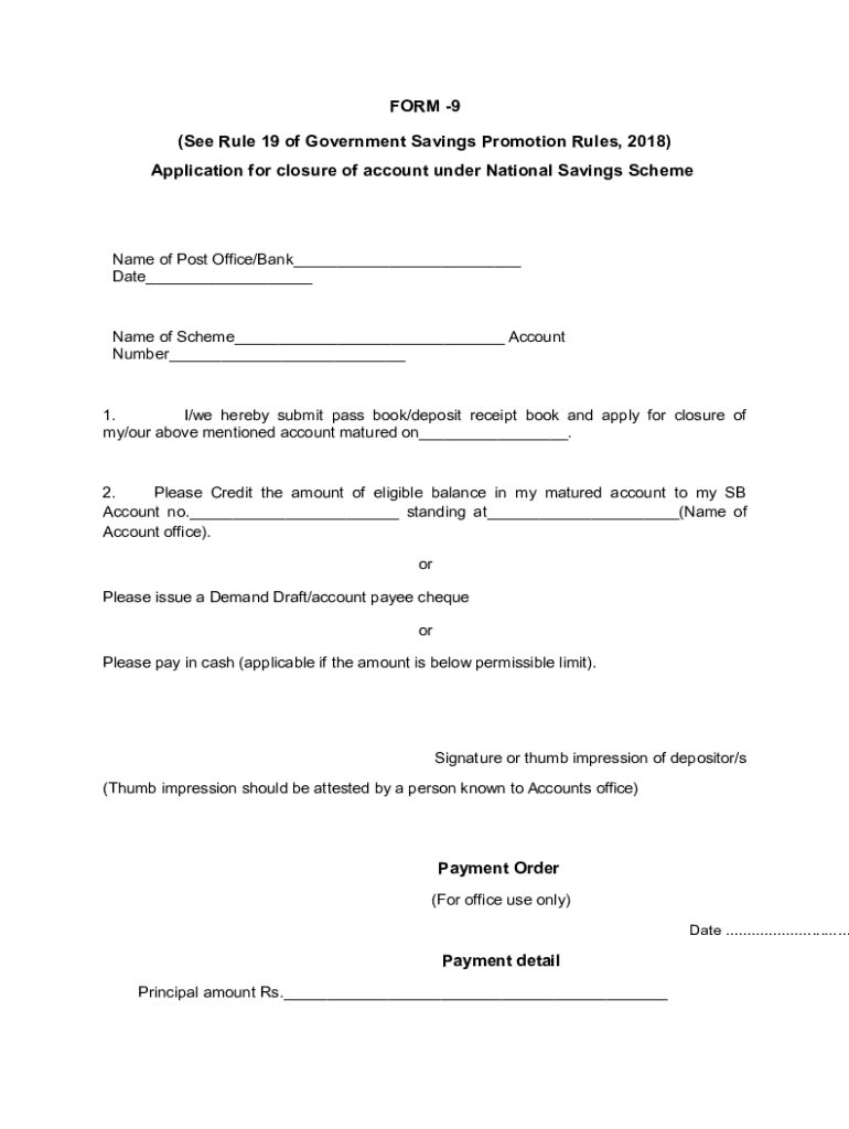 Fillable Online Government Savings Promotion General Rules, 2018Your ...