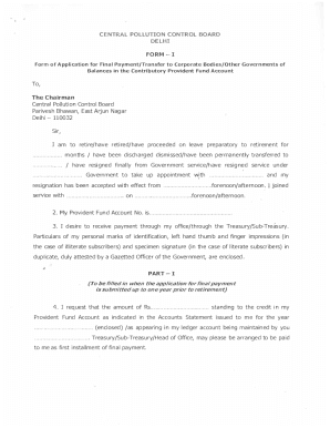 Fillable Online DELHI POLLUTION CONTROL COMMITTEECentral Pollution ...