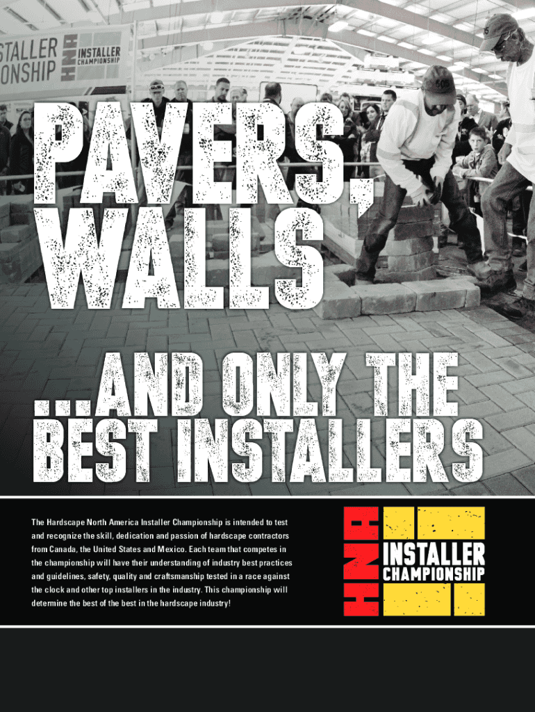 Fillable Online 2nd Annual Hardscape North America Installer Championship a ... Fax Email Print ...