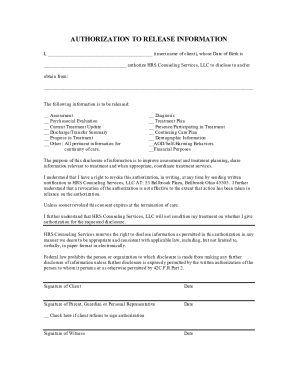 Fillable Online Behavioral Health Release Form Samples Fax Email Print ...
