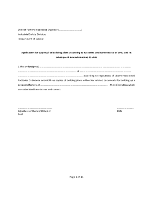 Fillable Online Building plan approval form English Fax Email Print ...