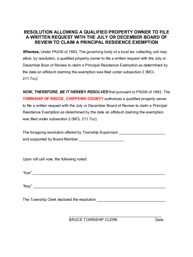 Fillable Online Principal Residence Exemption Form.docx Fax Email Print - pdfFiller