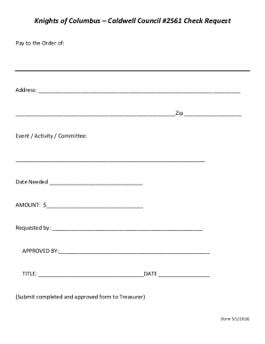 Fillable Online Knights of Columbus Check Request Form.docx Fax Email ...