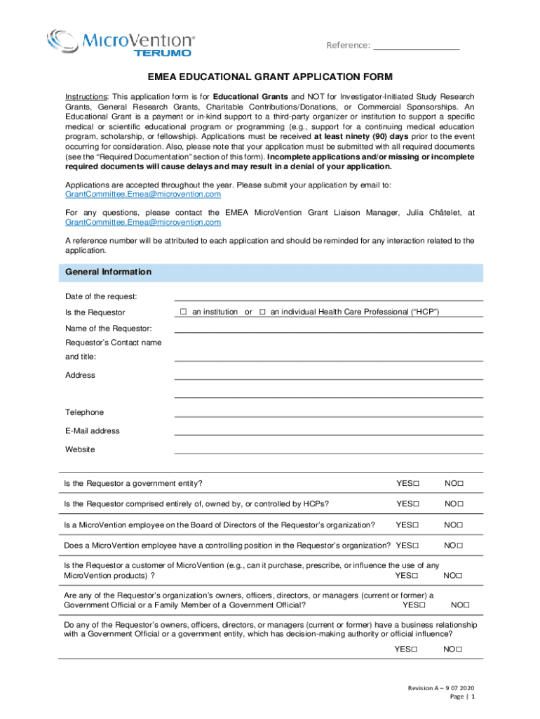 Fillable Online Educational Grant Application Form TemplateJotForm Fax ...