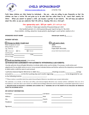 Fillable Online SPONSORSHIP FORM with draft form included Fax Email ...