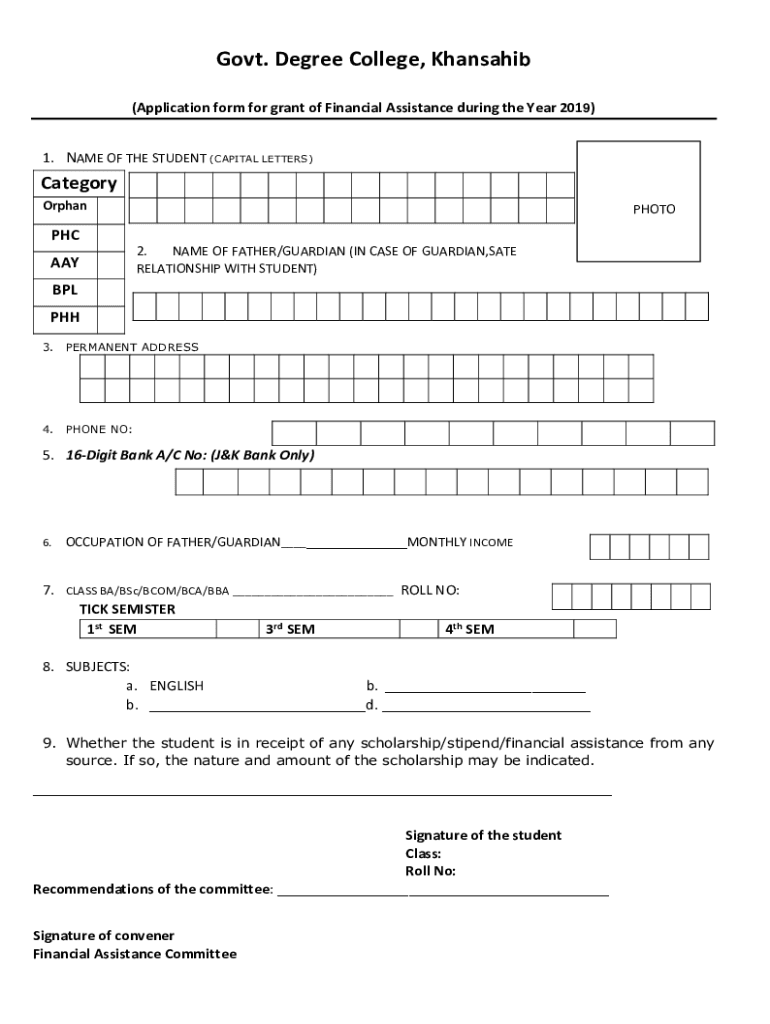 Fillable Online Bachelors Degree Grant Application Form Fax Email Print ...