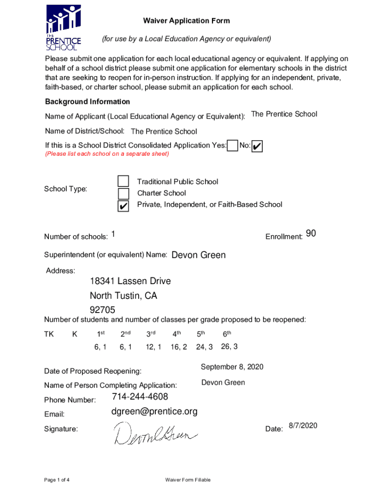 Fillable Online Waiver Letter Template and Cover Form 8.3 Fax Email ...