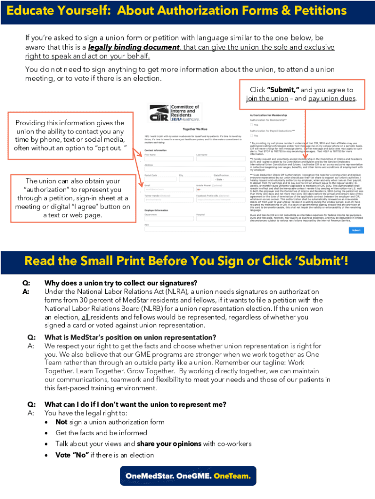 Fillable Online MedStar Handout - Authorization Forms final corrected ...