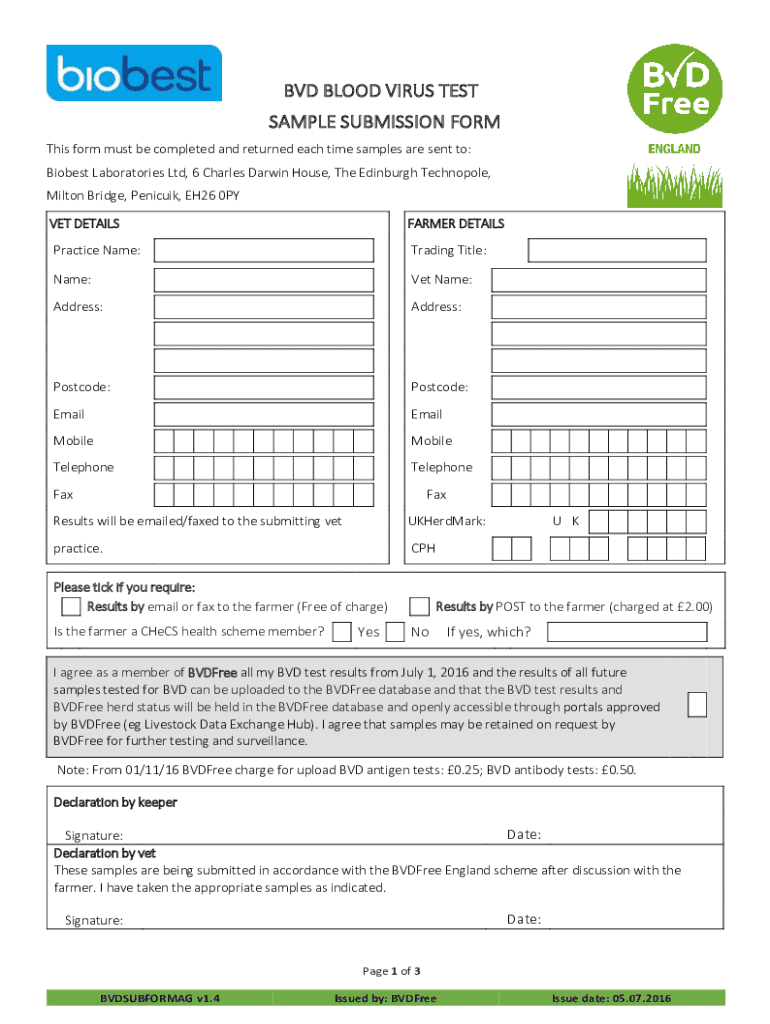 Fillable Online Fillable Online bvd virus (antigen) test sample ...