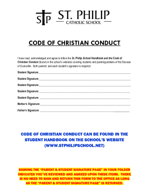 Fillable Online Sample Code of Conduct - Church Executive Fax Email ...