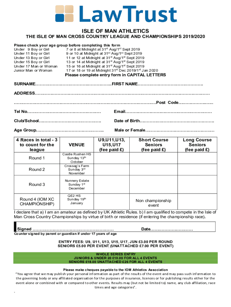 Fillable Online IOM-XC -Entry-Form-201920 Final Fax Email Print - pdfFiller