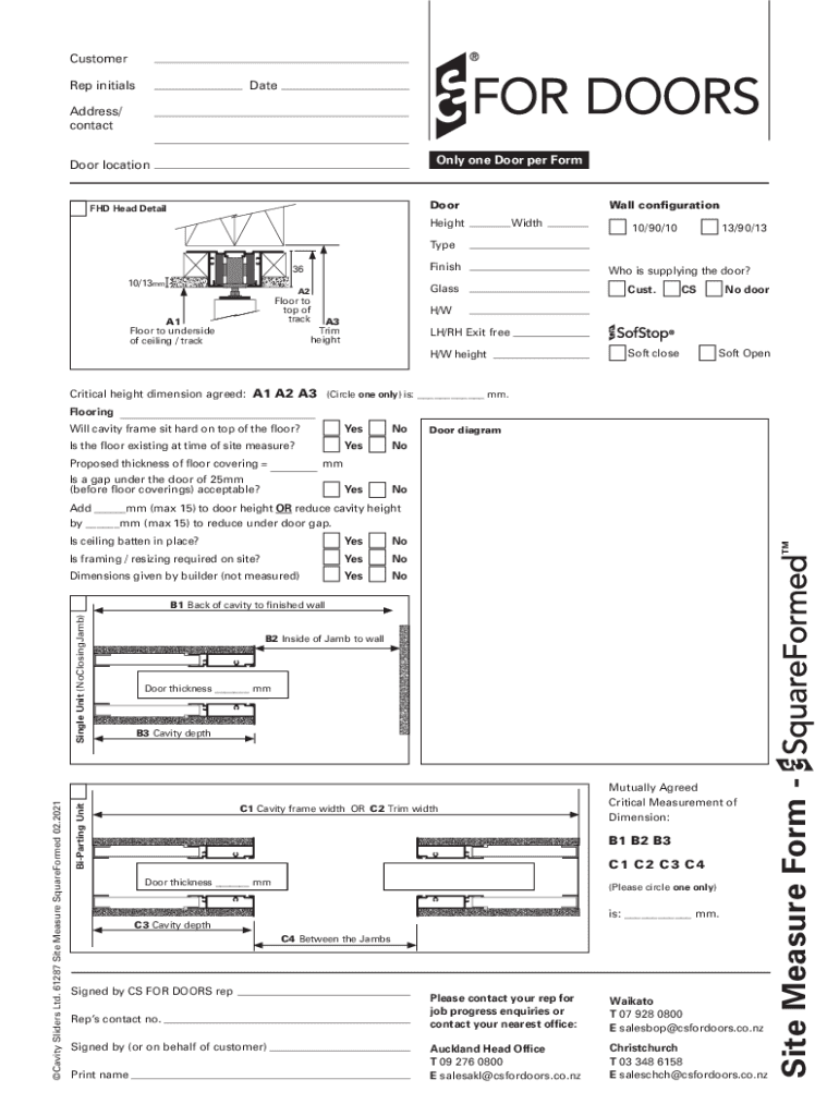 Fillable Online csfordoors co IMPROVING THE FRONT DOOR: CUSTOMER ...