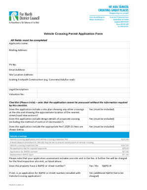 Fillable Online vehicle-crossing-permit-application-form Fax Email ...