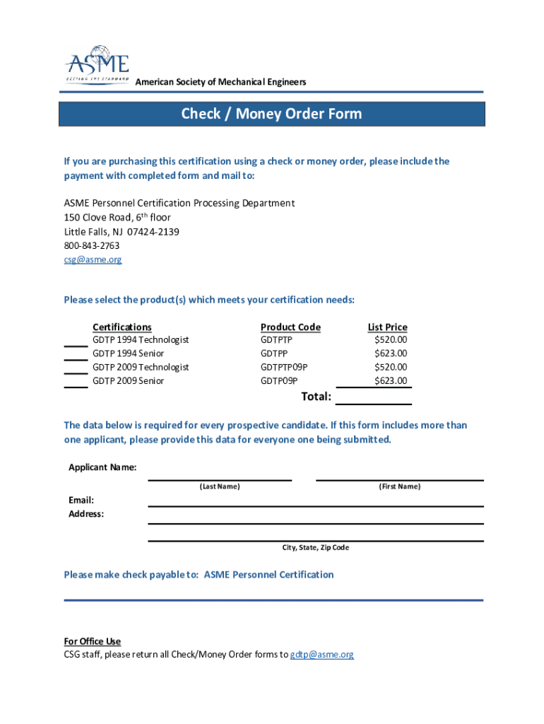Fillable Online ASME- GDTP Check and MO Form, (FY19).docx Fax Email Print - pdfFiller