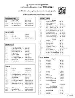 Fillable Online SLHS 12TH REGISTRATION FORM Fax Email Print - pdfFiller