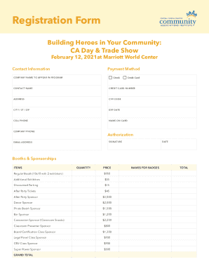 Fillable Online Registration Form - CAI Central Florida Fax Email Print ...