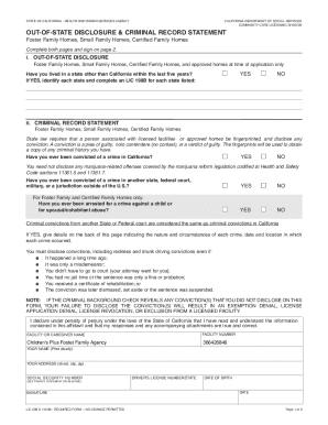Fillable Online Forms A - California Department of Social Services - CA ...