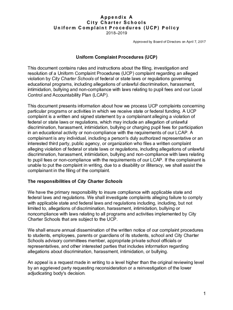 Fillable Online Uniform Complaint Procedures Monitoring - Uniform ...