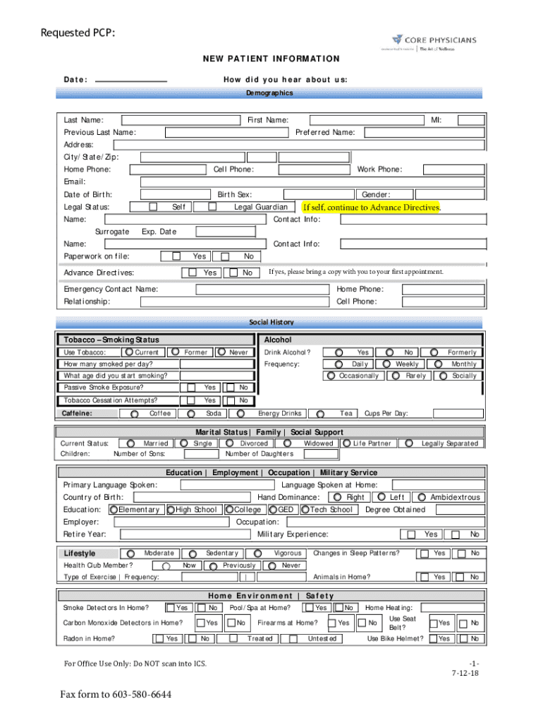 Fillable Online Requested PCP: Fax Email Print - pdfFiller