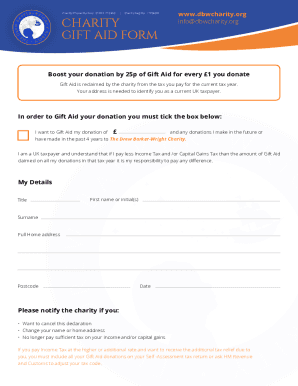 Fillable Online Charity Reg No: 1776680 Fax Email Print - pdfFiller