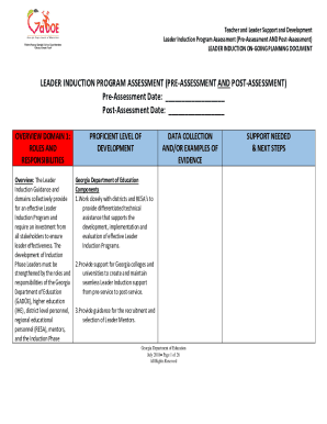 Fillable Online Principal Induction Worksheet Fax Email Print - pdfFiller