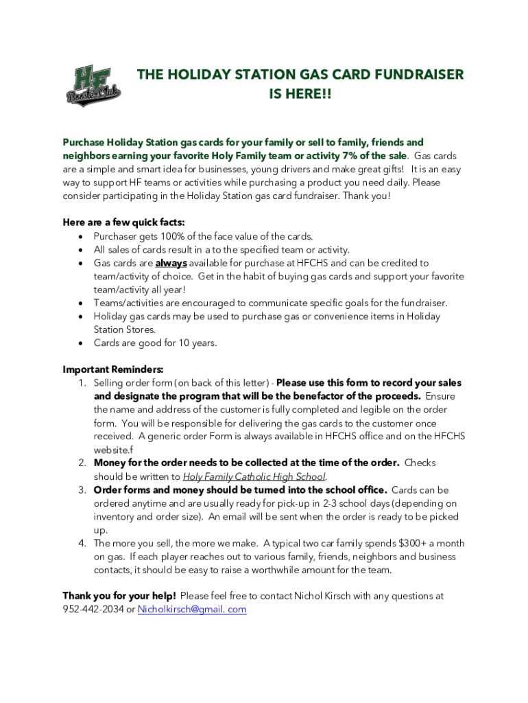 Fillable Online Holiday Gas Card - Holiday Credit CardFuel Express Fax ...