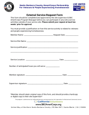 Fillable Online External Service Request Form (updated).docx Fax Email ...