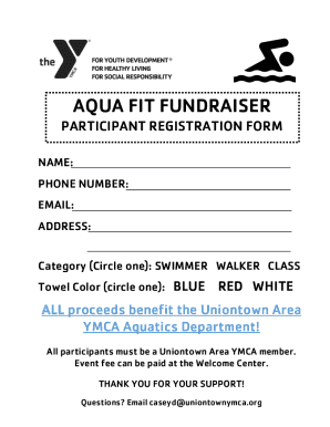 Fillable Online Aqua Fit Registration Form.docx Fax Email Print - pdfFiller