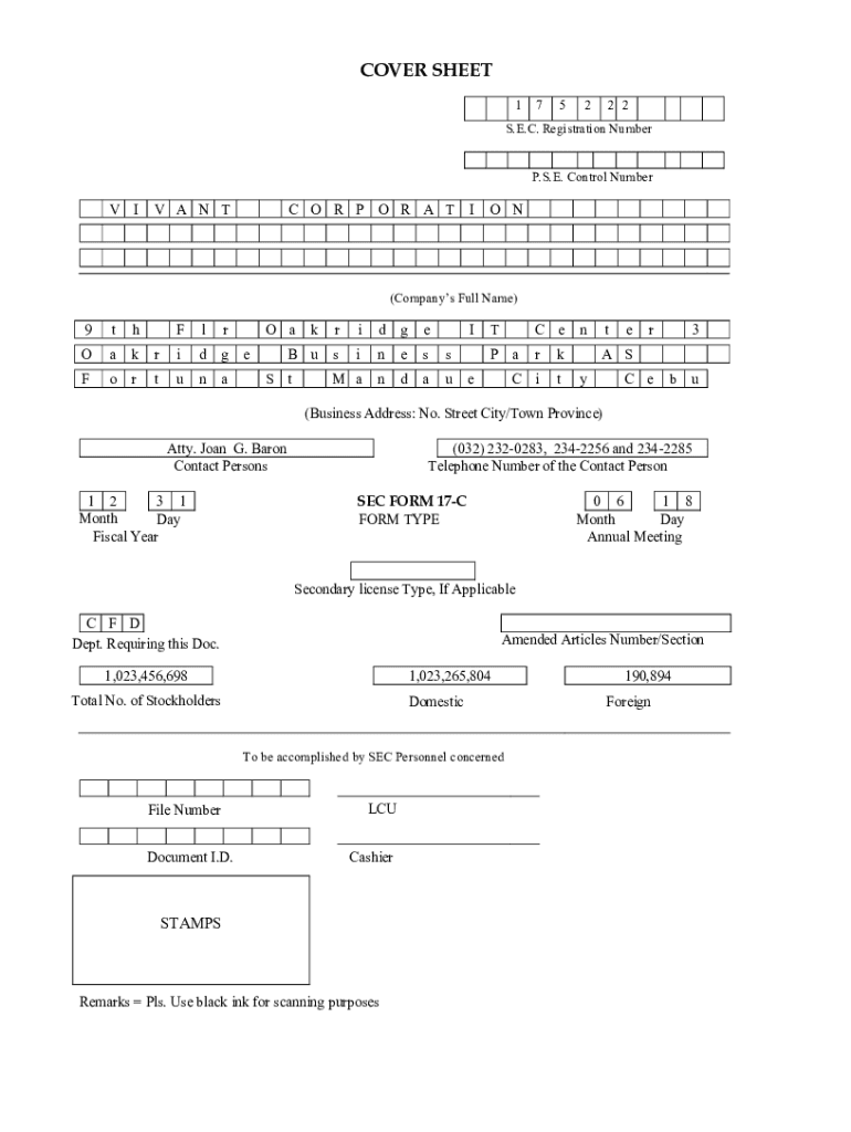Fillable Online SEC Form 17-C - New FinCom Member - EJAG Fax Email ...