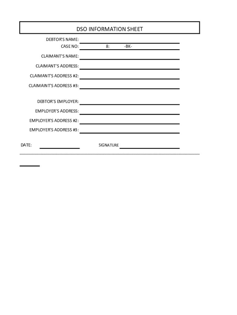 Fillable Online DSO Form.xlsx Fax Email Print - pdfFiller