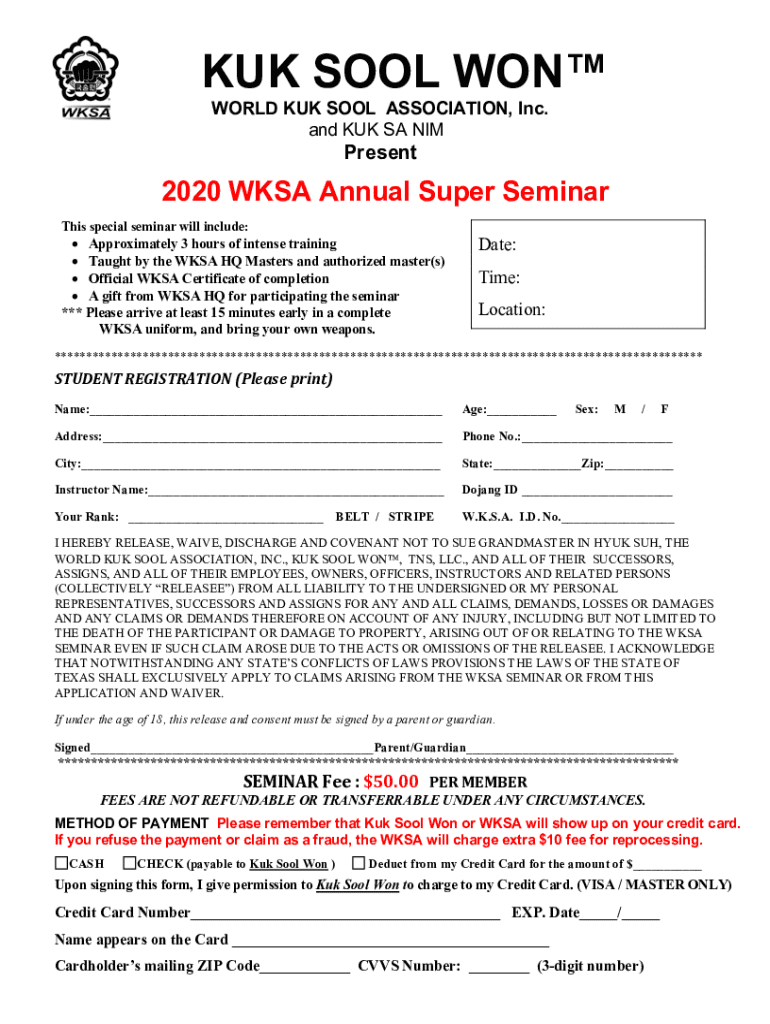 Fillable Online Fillable Online APPLICATION Form - Kuk Sool Won Fax ...