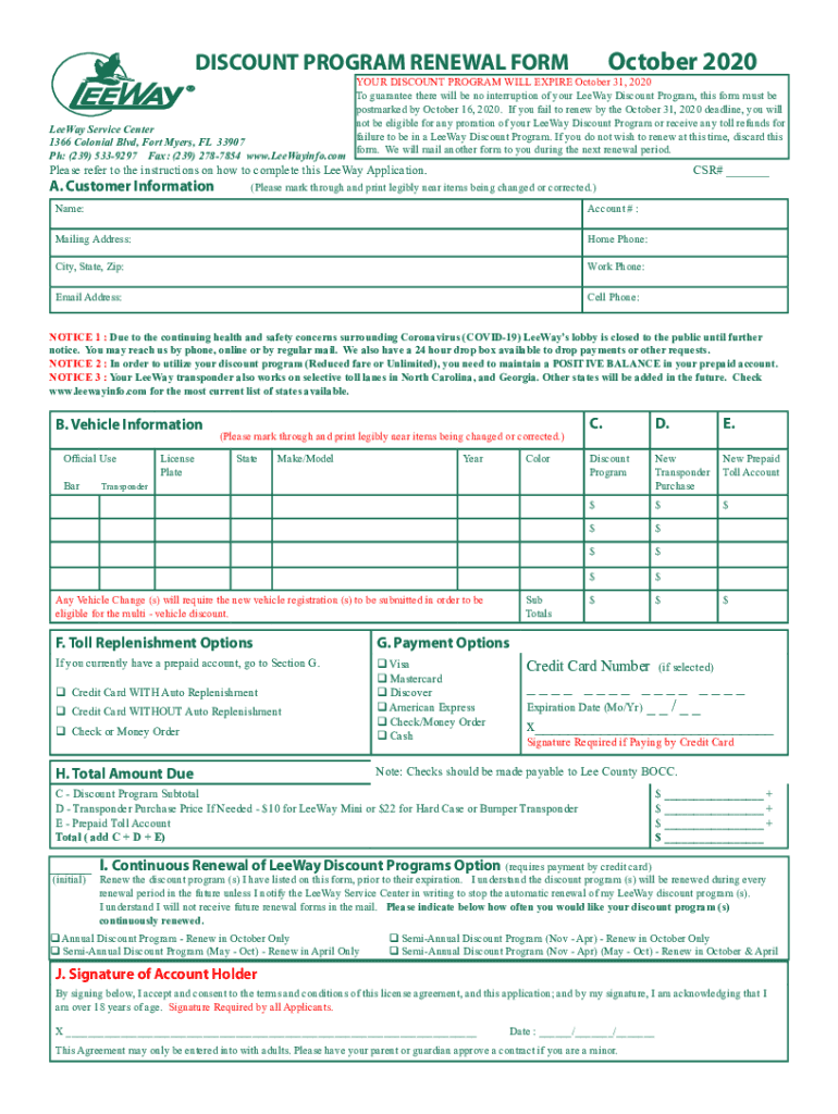Fillable Online Forms - LeeWay--Start Saving Today! Fax Email Print ...