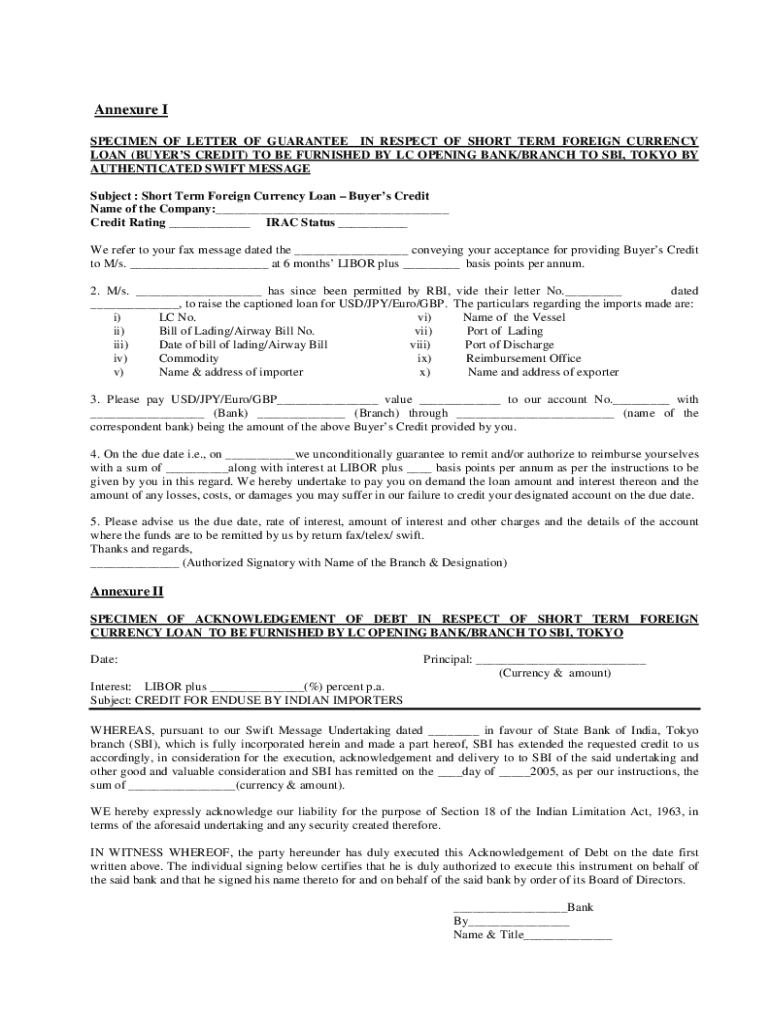 Fillable Online Letter of Guarantee - How and When to Use a Letter of ...