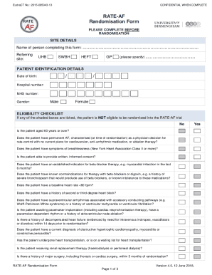 Fillable Online SPIRO-CKD Randomisation Form Fax Email Print - pdfFiller