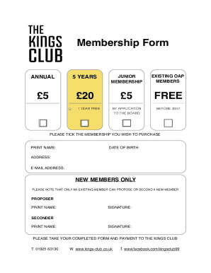Fillable Online KC Membership Form Fax Email Print - pdfFiller