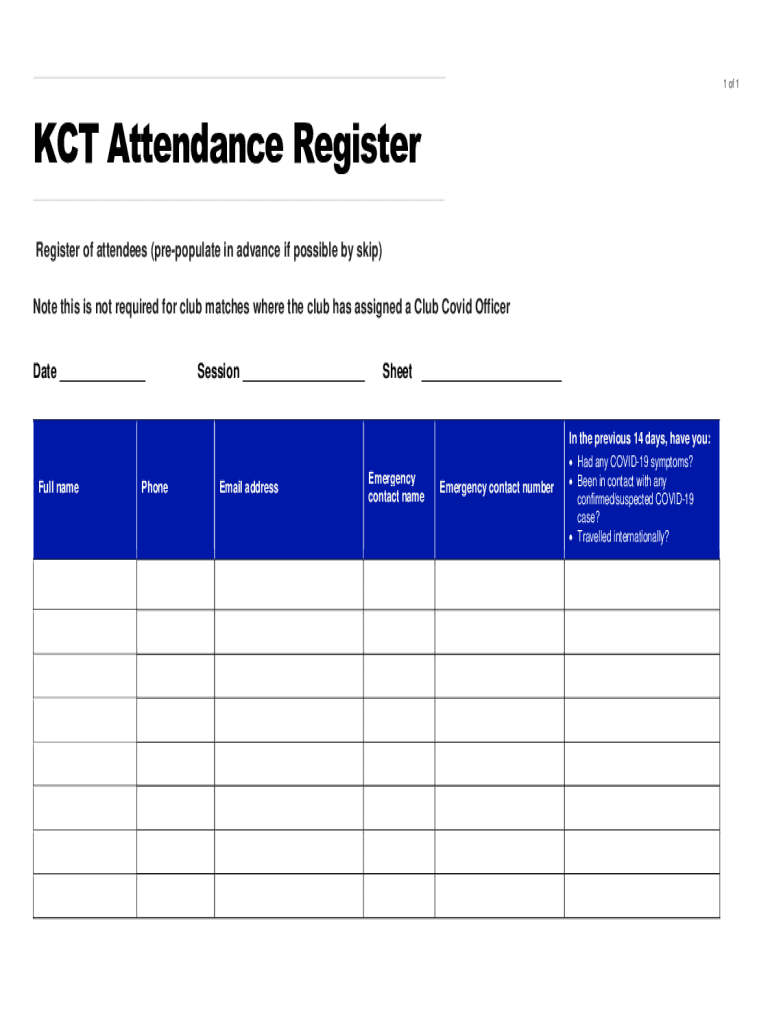 Fillable Online What is Attendance Register? Types, Benefits and Tools ...