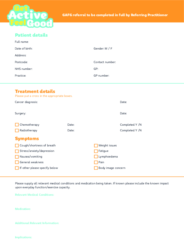 Fillable Online Get Active Feel Good Referal Form a4.indd Fax Email ...
