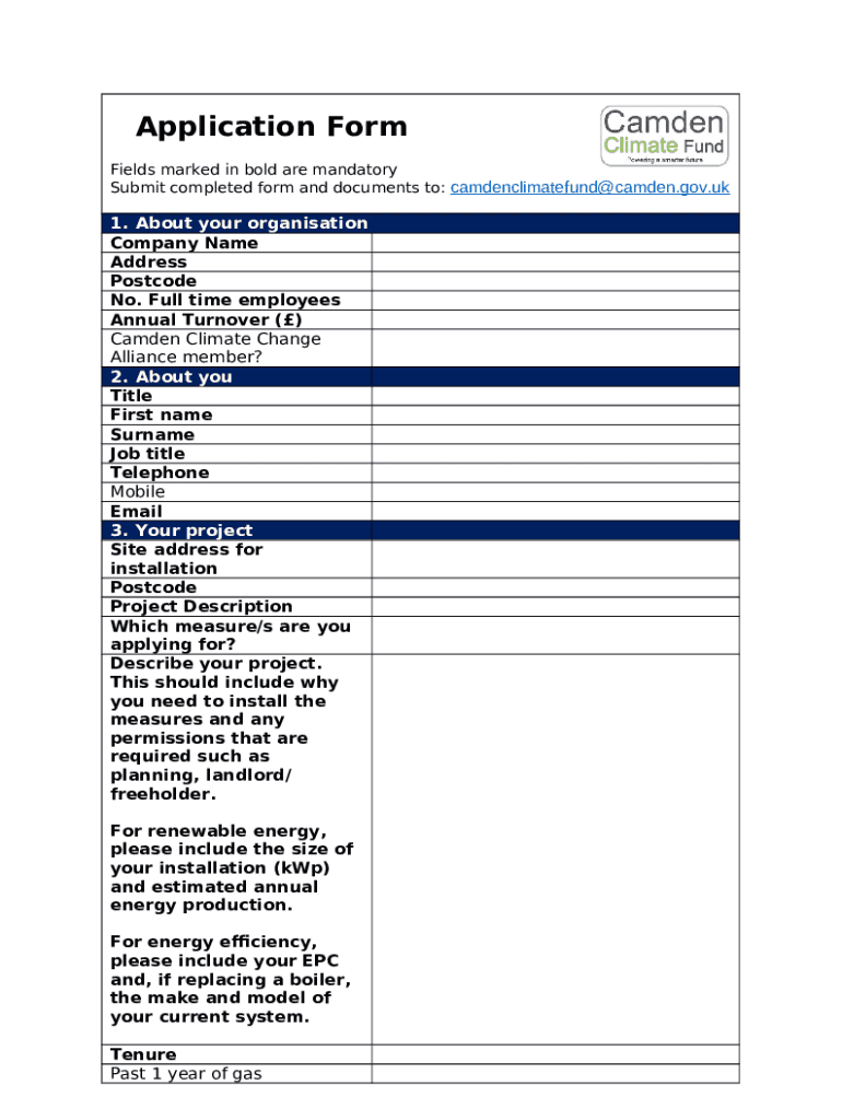 Fields marked in bold are mandatory Doc Template | pdfFiller