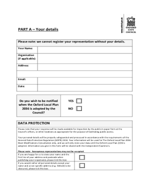 Fillable Online Oxford Local Plan 2036 Main Modifications Consultation ...
