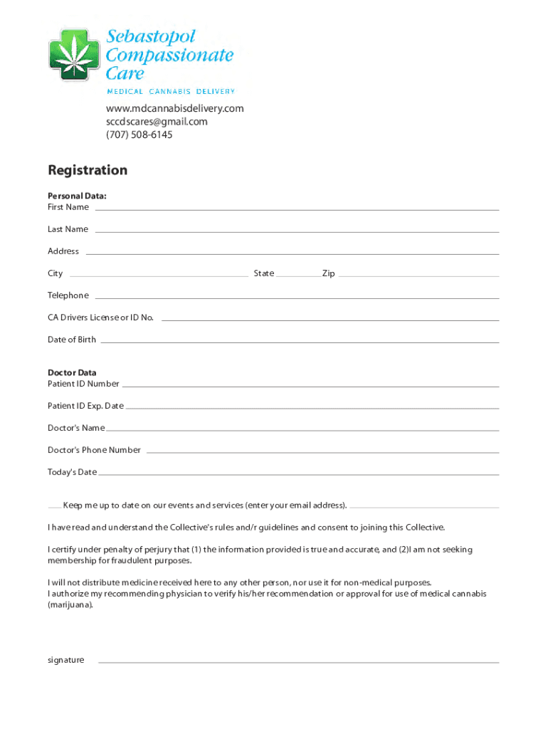 Fillable Online SCC Reg Form Fax Email Print - pdfFiller