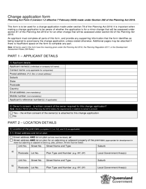 Fillable Online Change application form - Douglas Shire Council Fax ...