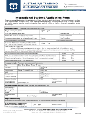 Fillable Online International Student Application - Calgary Board of ...